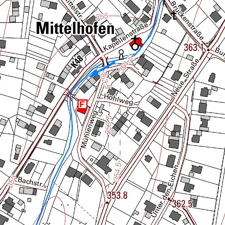 Elsoff (Westerwald) 1 (1:5,000) Map by Landesamt fur Vermessung und ...