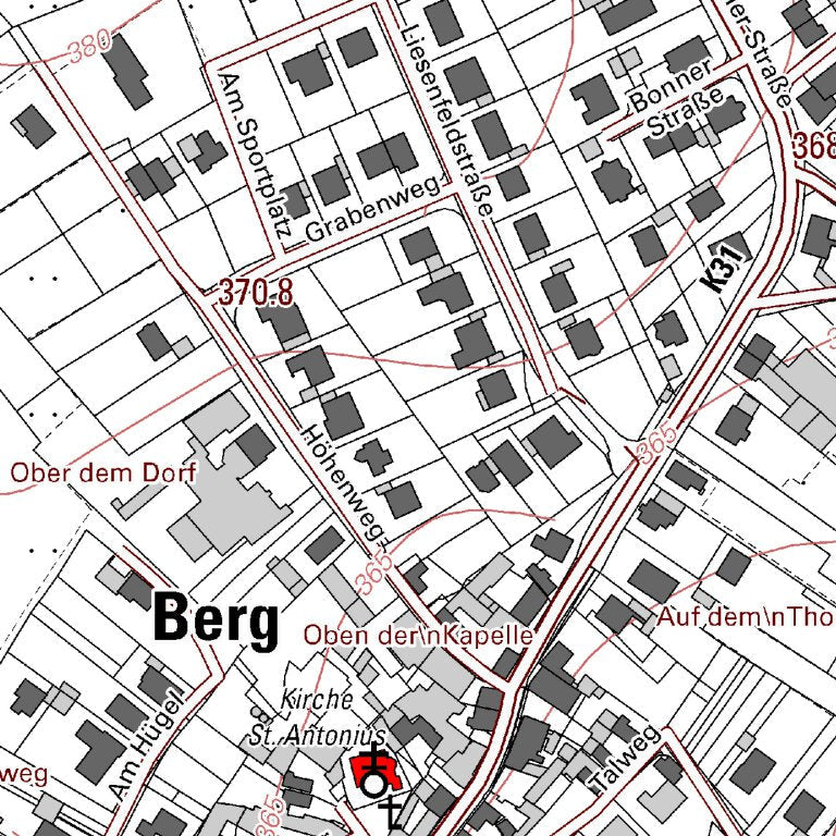 Berg 5 (1:5,000) Map by Landesamt fur Vermessung und ...