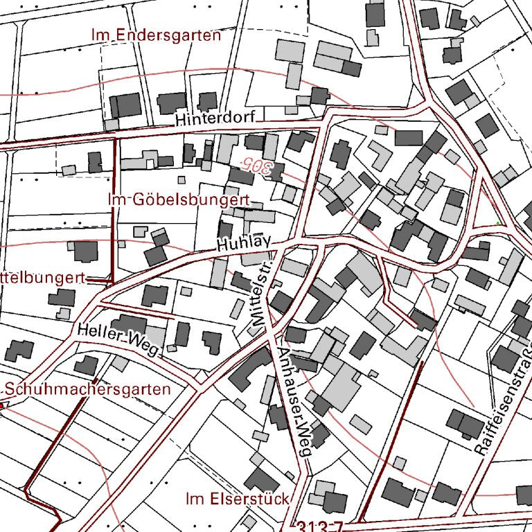 Urbach 1 (1:5,000) Map by Landesamt fur Vermessung und ...
