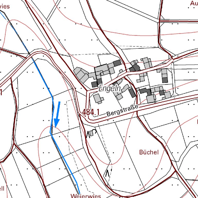 Baar 2 (1:5,000) Map by Landesamt fur Vermessung und ...