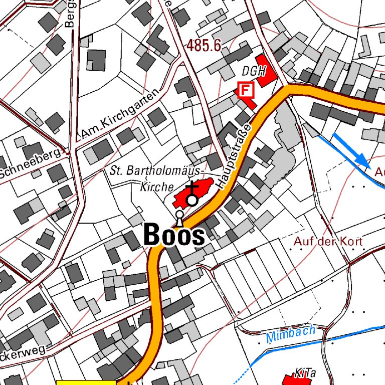 Boos 2 (1:5,000) Map by Landesamt fur Vermessung und ...