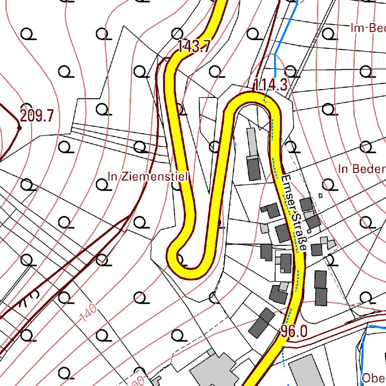 Braubach 5 (1:5,000) Map by Landesamt fur Vermessung und ...