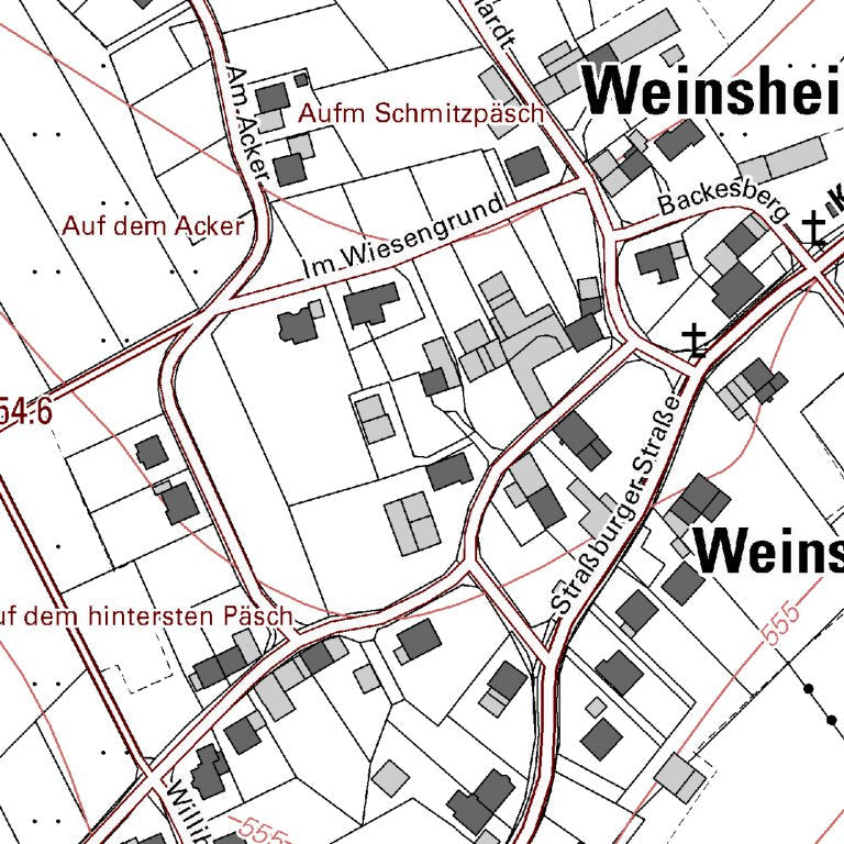 Weinsheim 4 (1:5,000) Map by Landesamt fur Vermessung und ...