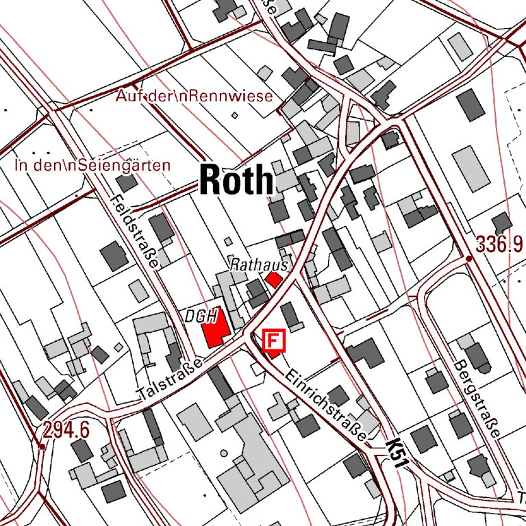 Roth 4 (1:5,000) Map by Landesamt fur Vermessung und ...