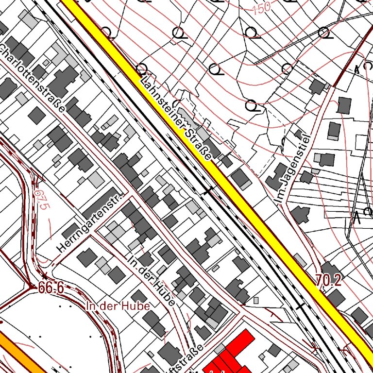 Braubach 4 (1:5,000) Map by Landesamt fur Vermessung und ...