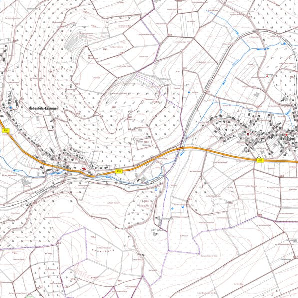 Hohenfels-Essingen (1:5,000) Map by Landesamt fur Vermessung und ...