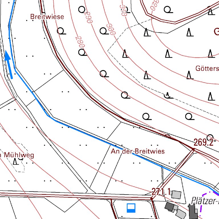 Obertiefenbach 2 (1:5,000) Map by Landesamt fur Vermessung und ...