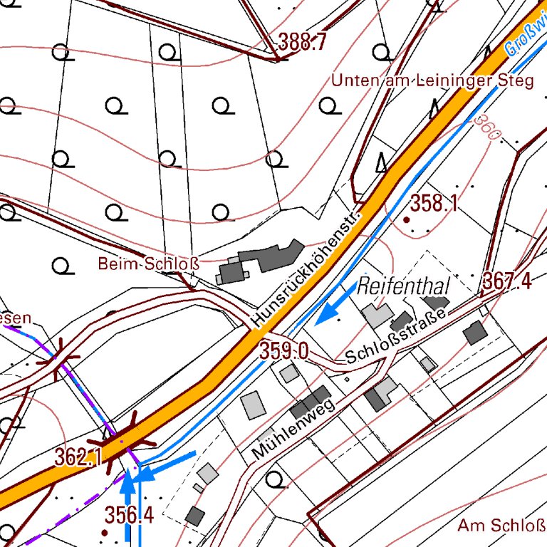 Leiningen 1 (1:5,000) Map by Landesamt fur Vermessung und ...