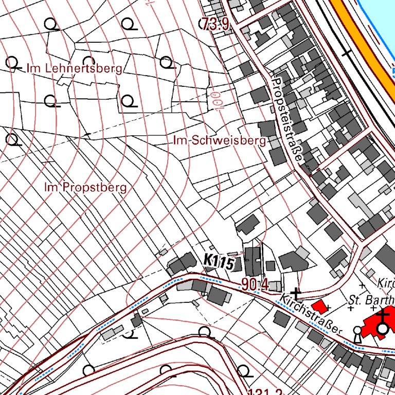 Boppard 4 (1:5,000) Map by Landesamt fur Vermessung und ...