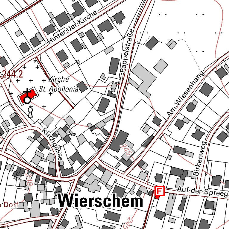 Wierschem 2 (1:5,000) Map by Landesamt fur Vermessung und ...