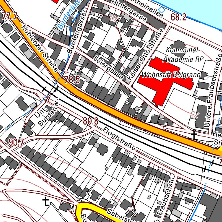 Boppard 14 (1:5,000) Map by Landesamt fur Vermessung und ...