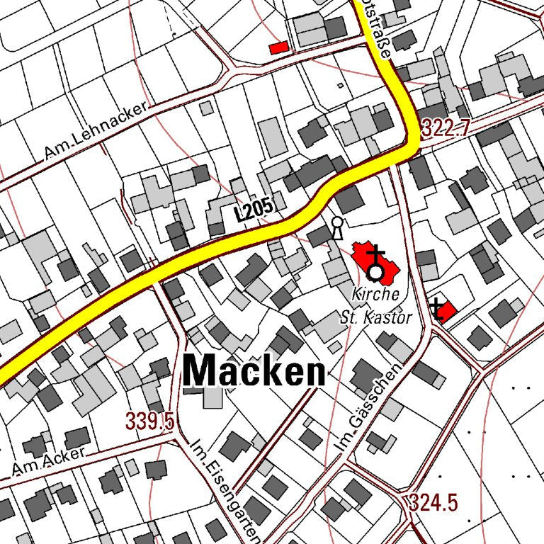 Macken 1 (1:5,000) Map by Landesamt fur Vermessung und ...