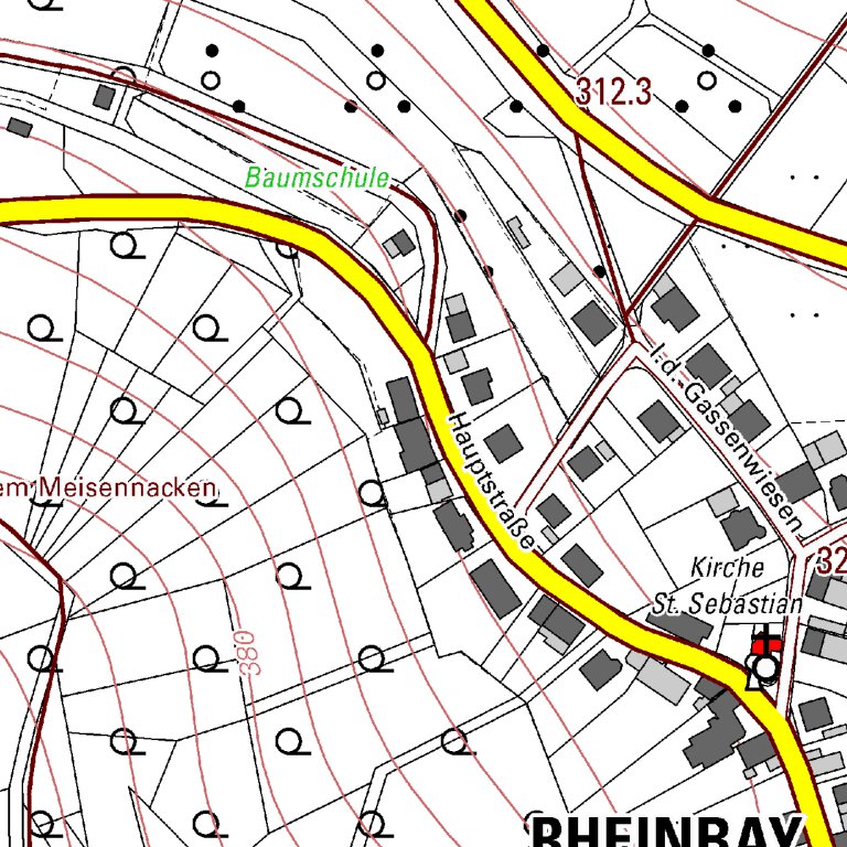 Boppard 9 (1:5,000) Map by Landesamt fur Vermessung und ...