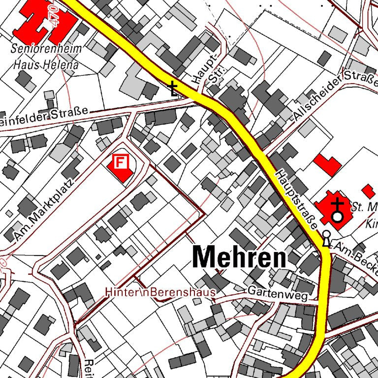 Mehren 1 (1:5,000) Map by Landesamt fur Vermessung und ...