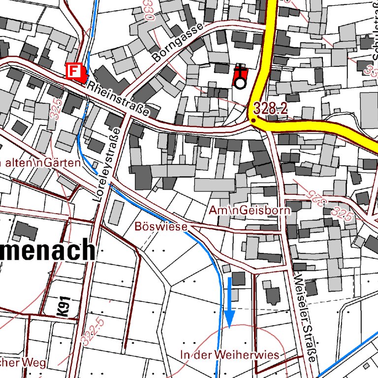 Niederwallmenach 1 (1:5,000) Map by Landesamt fur Vermessung und ...