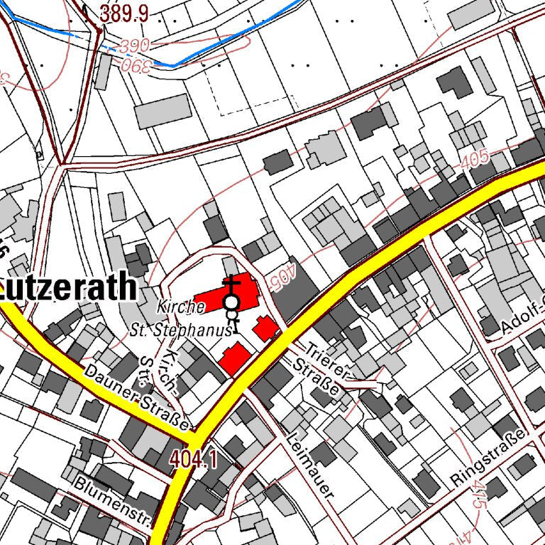Lutzerath 4 (1:5,000) Map by Landesamt fur Vermessung und ...