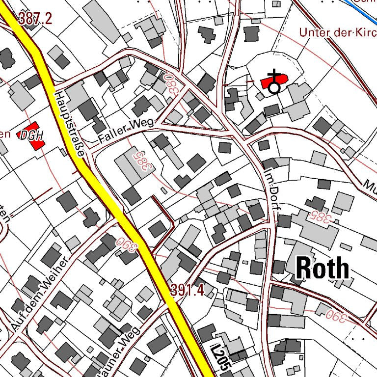 Roth 2 (1:5,000) Map by Landesamt fur Vermessung und ...