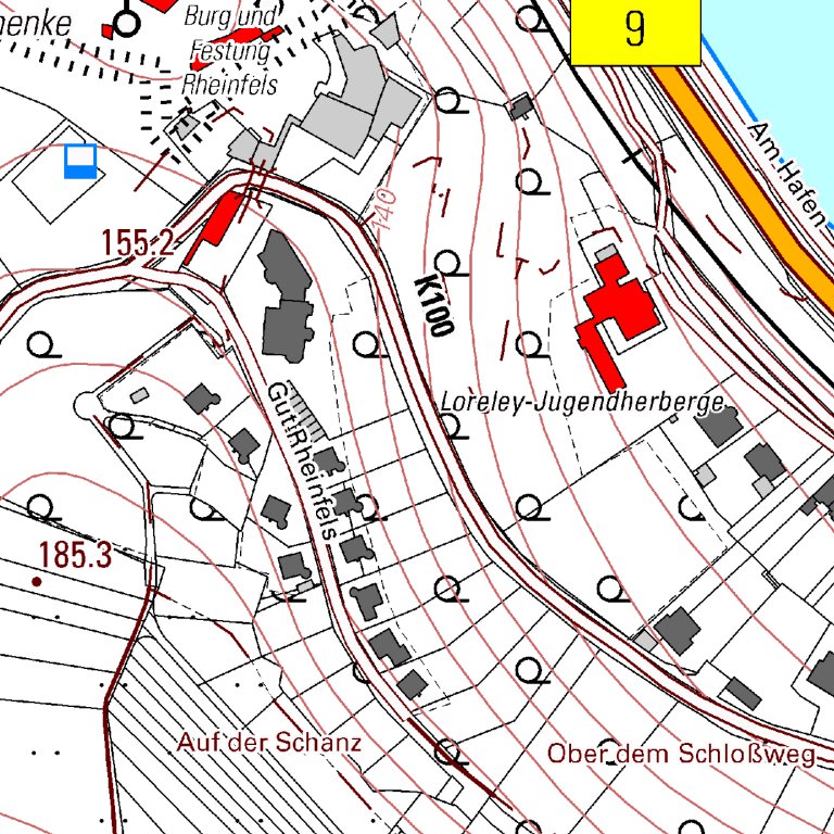 Sankt Goar 2 (1:5,000) Map by Landesamt fur Vermessung und ...