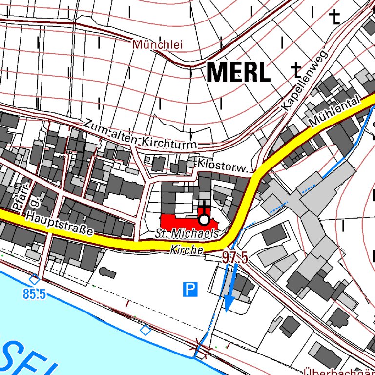 Zell (Mosel) 1 (1:5,000) Map by Landesamt fur Vermessung und ...