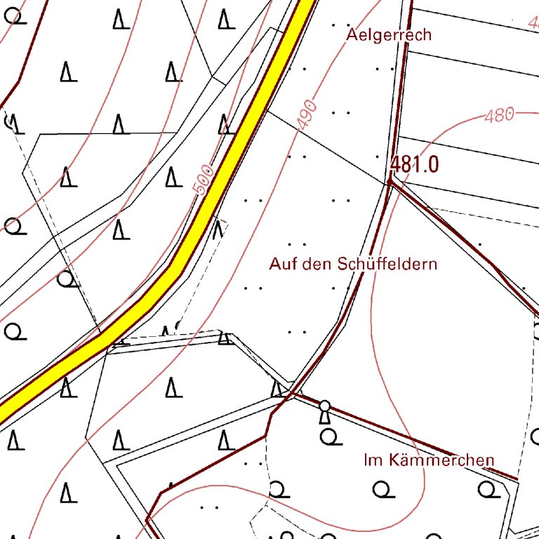 Meerfeld 2 (1:5,000) Map by Landesamt fur Vermessung und ...