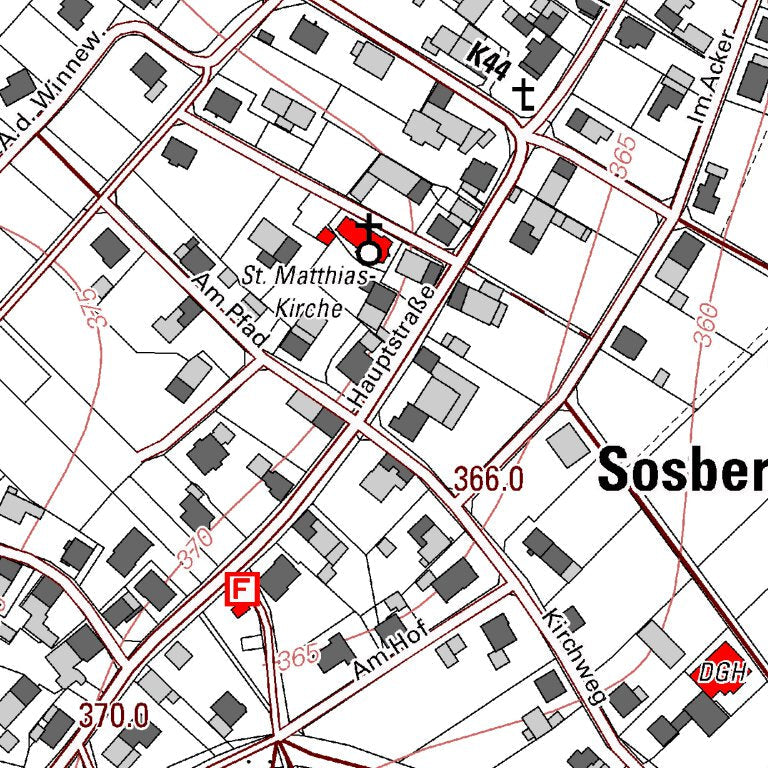 Sosberg (1:5,000) Map by Landesamt fur Vermessung und ...