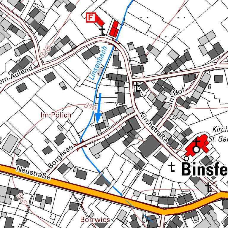 Binsfeld 1 (1:5,000) Map by Landesamt fur Vermessung und ...