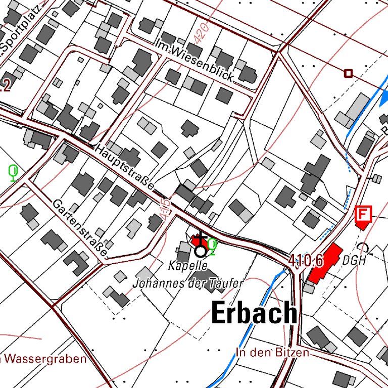Erbach (1:5,000) Map by Landesamt fur Vermessung und ...