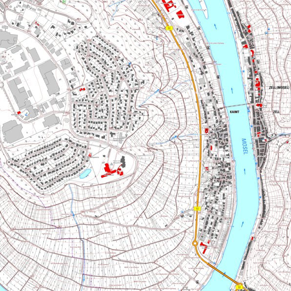 Zell (Mosel) 5 (1:5,000) Map by Landesamt fur Vermessung und ...