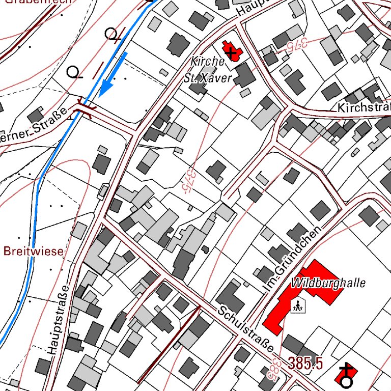 Tiefenbach (1:5,000) Map by Landesamt fur Vermessung und ...