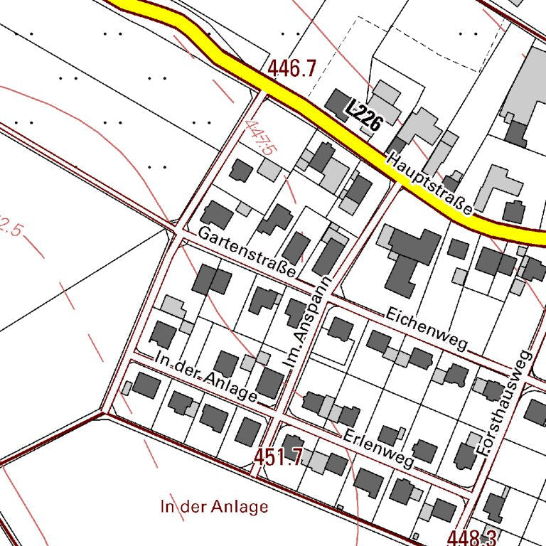 Wüschheim (1:5,000) Map by Landesamt fur Vermessung und ...