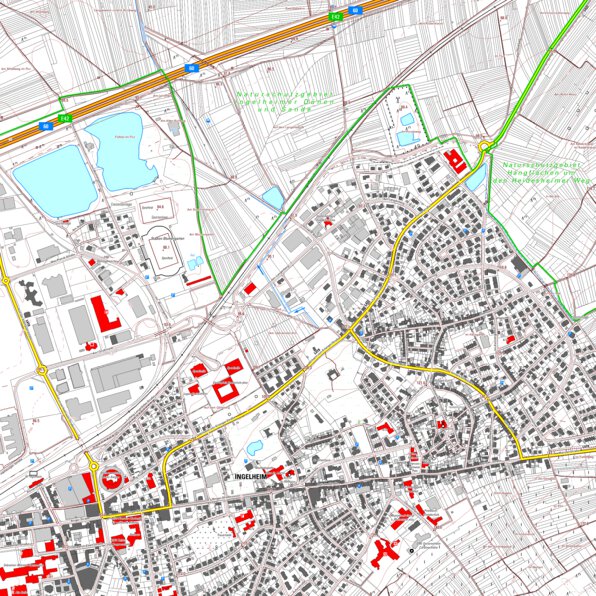 Ingelheim am Rhein 5 (1:5,000) Map by Landesamt fur Vermessung und ...