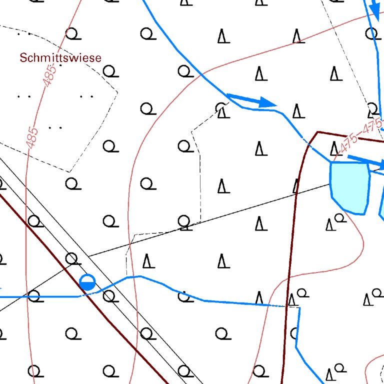 Winterbach 3 (1:5,000) Map by Landesamt fur Vermessung und ...