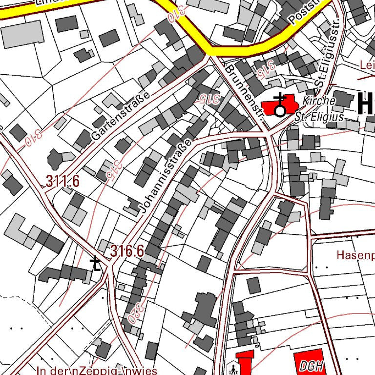 Herforst (1:5,000) Map by Landesamt fur Vermessung und ...