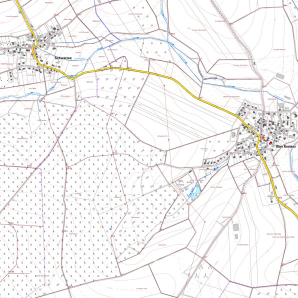 Ober Kostenz 1 (1:5,000) Map by Landesamt fur Vermessung und ...