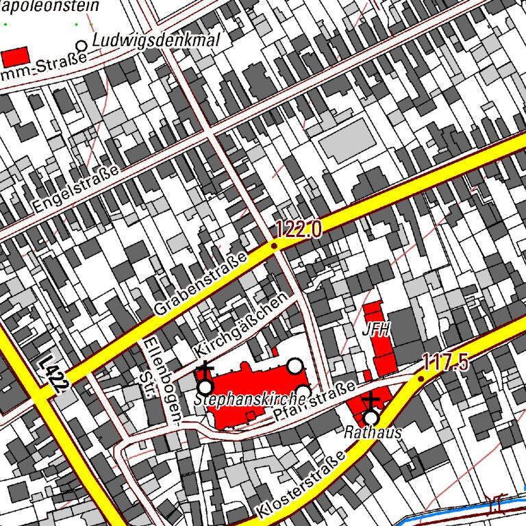 Mainz 1 (1:5,000) Map by Landesamt fur Vermessung und ...