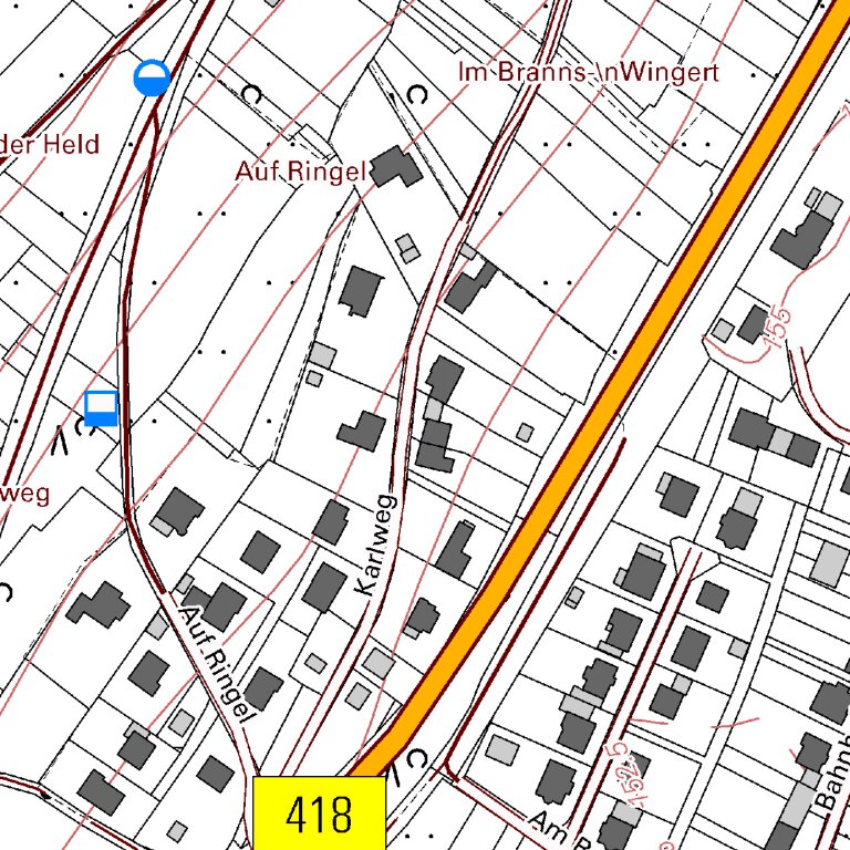 Ralingen 4 (1:5,000) Map by Landesamt fur Vermessung und ...