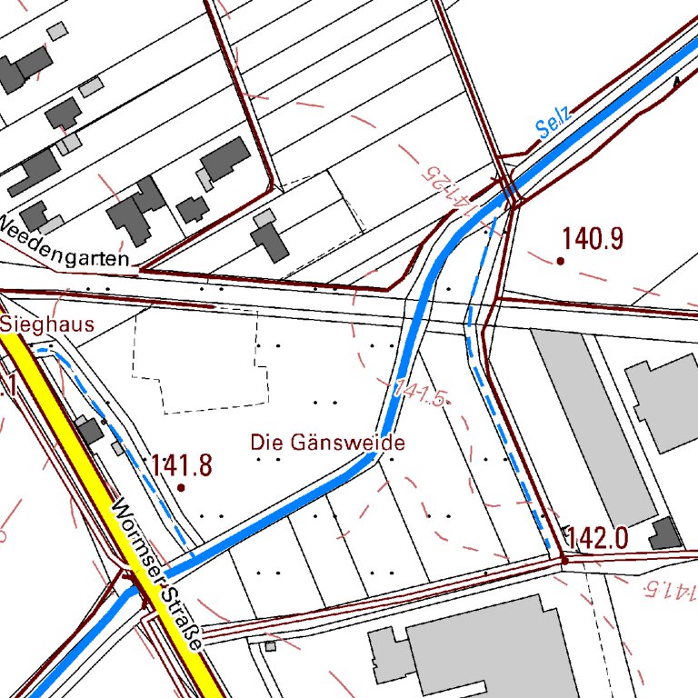 Gau-Odernheim 2 (1:5,000) Map by Landesamt fur Vermessung und ...