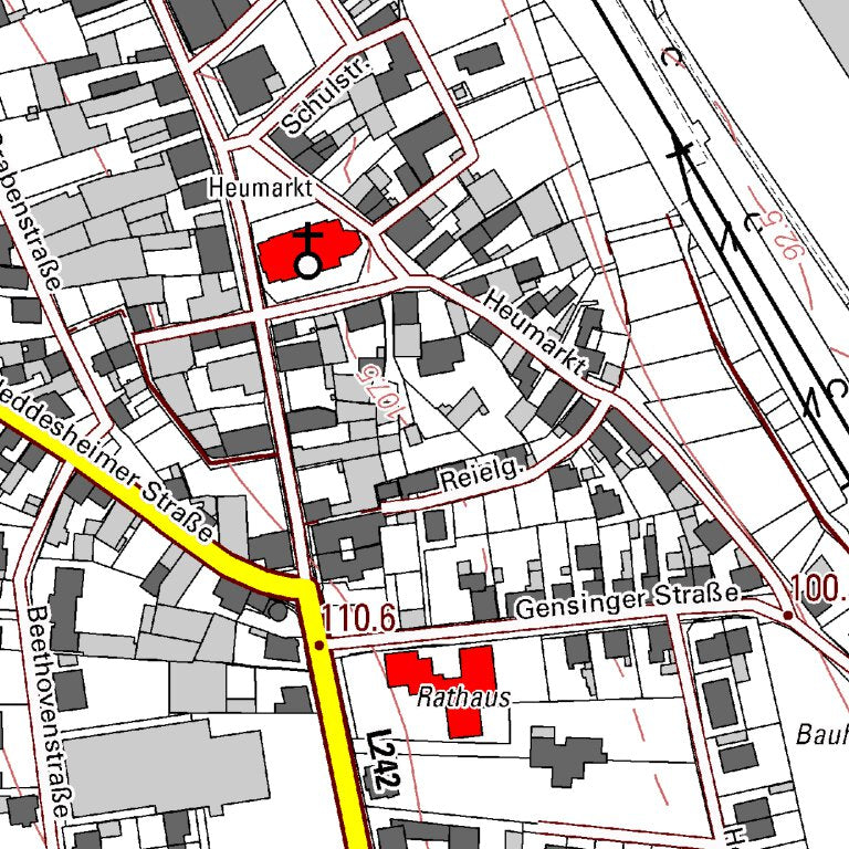 Langenlonsheim 2 (1:5,000) Map by Landesamt fur Vermessung und ...