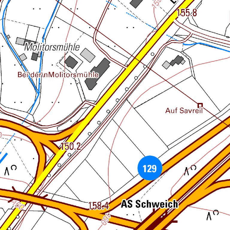 Schweich 1 (1:5,000) Map by Landesamt fur Vermessung und ...