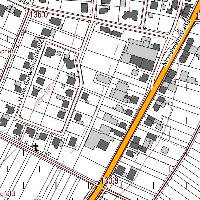 Trittenheim 1 (1:5,000) Map by Landesamt fur Vermessung und ...