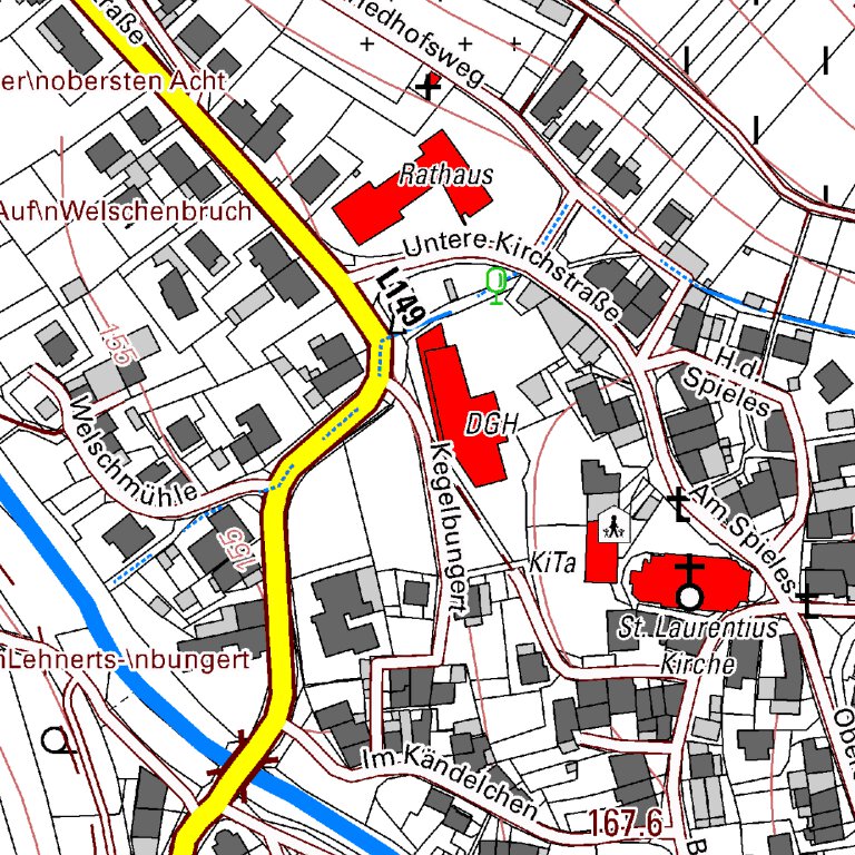 Waldrach 2 (1:5,000) Map by Landesamt fur Vermessung und ...
