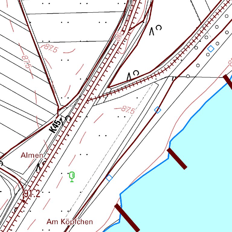 Hamm am Rhein 1 (1:5,000) Map by Landesamt fur Vermessung und ...