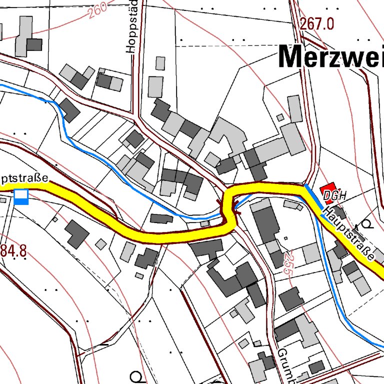 Merzweiler (1:5,000) Map by Landesamt fur Vermessung und ...