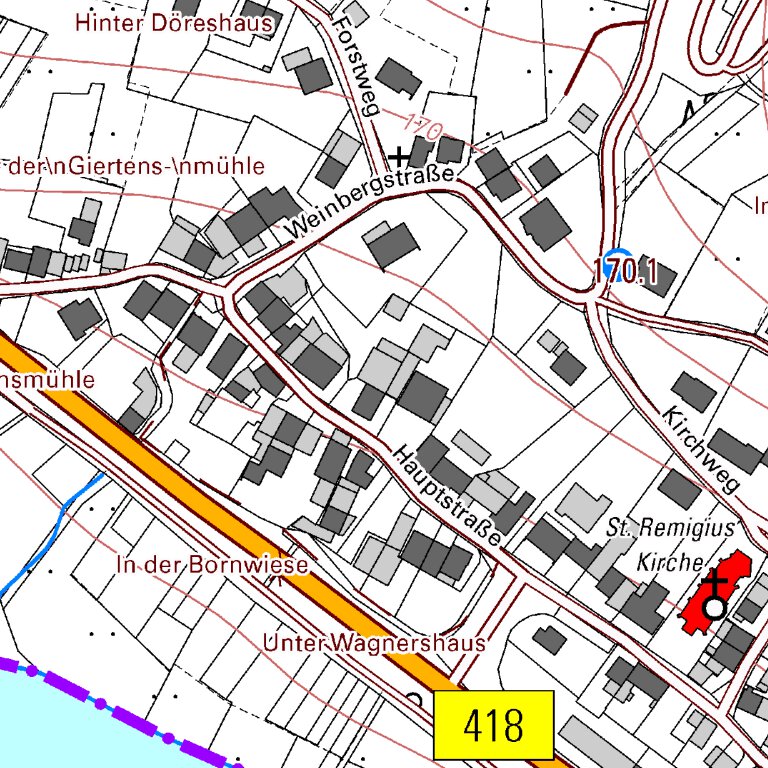Langsur 3 (1:5,000) Map by Landesamt fur Vermessung und ...