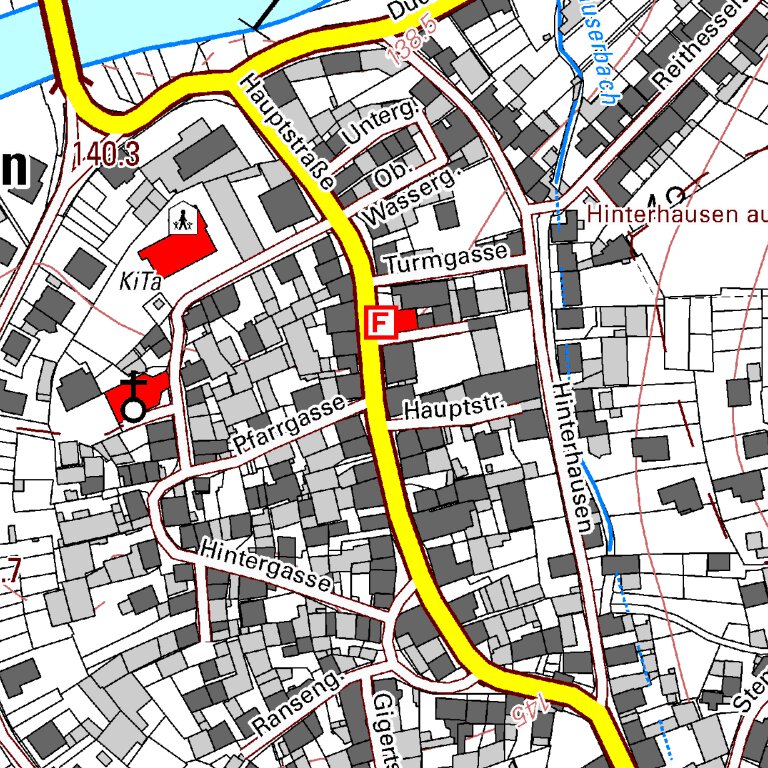Odernheim am Glan 1 (1:5,000) Map by Landesamt fur Vermessung und ...