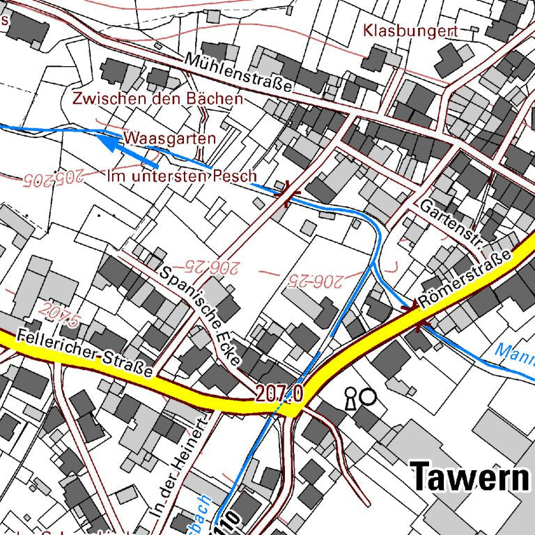 Tawern 1 (1:5,000) Map by Landesamt fur Vermessung und ...