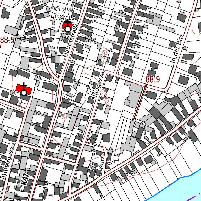 Hamm am Rhein 3 (1:5,000) Map by Landesamt fur Vermessung und ...