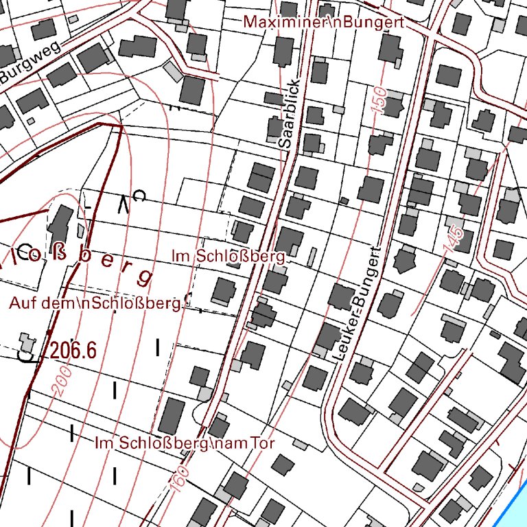 Saarburg 2 (1:5,000) Map by Landesamt fur Vermessung und ...