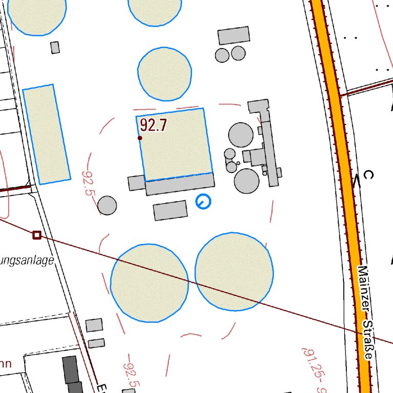 Worms 21 (1:5,000) Map by Landesamt fur Vermessung und ...