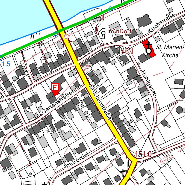 Konz 4 (1:5,000) Map by Landesamt fur Vermessung und ...